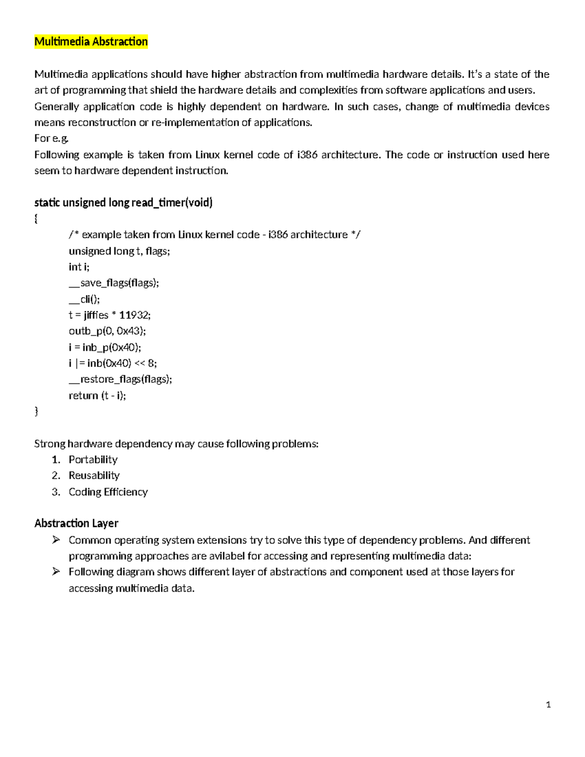 Ch 8 - Abstraction Layers - Multimedia Abstraction Multimedia ...