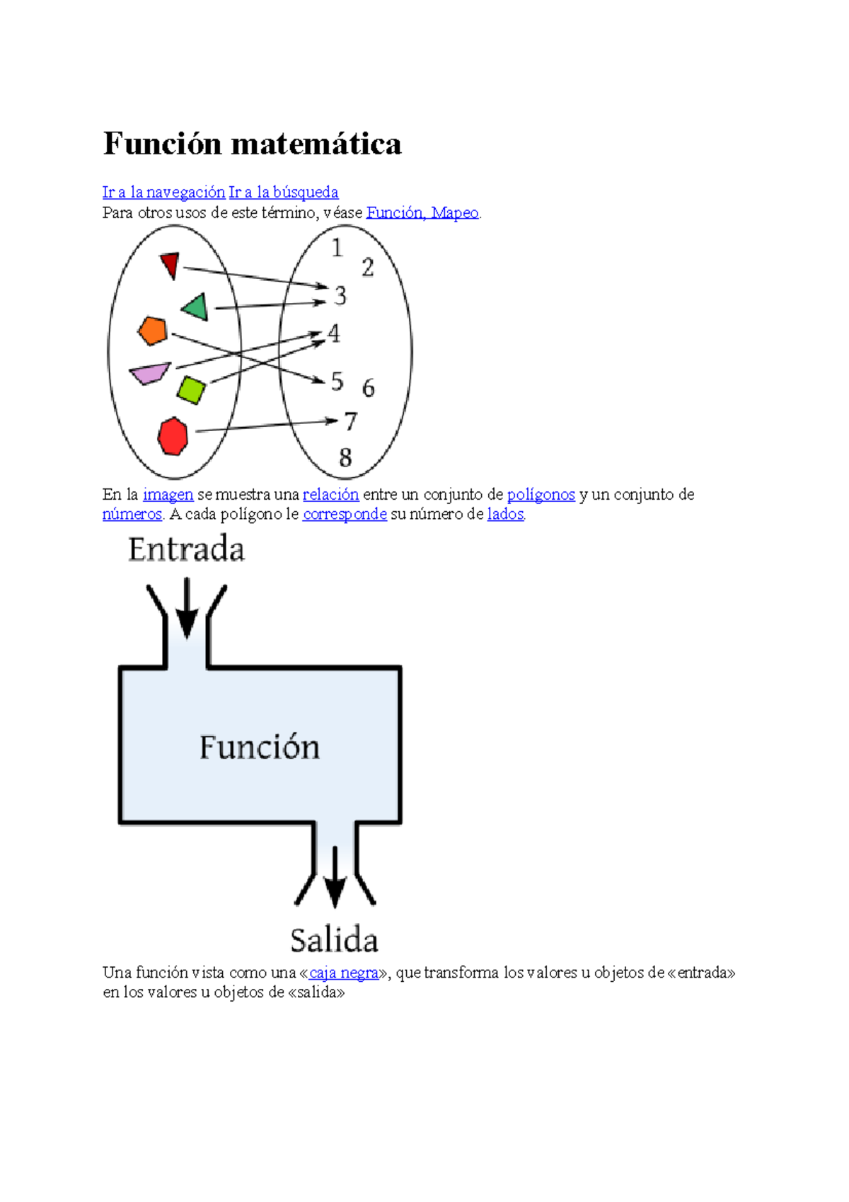 Función matemática explanation - Función matemática Ir a la navegación ...