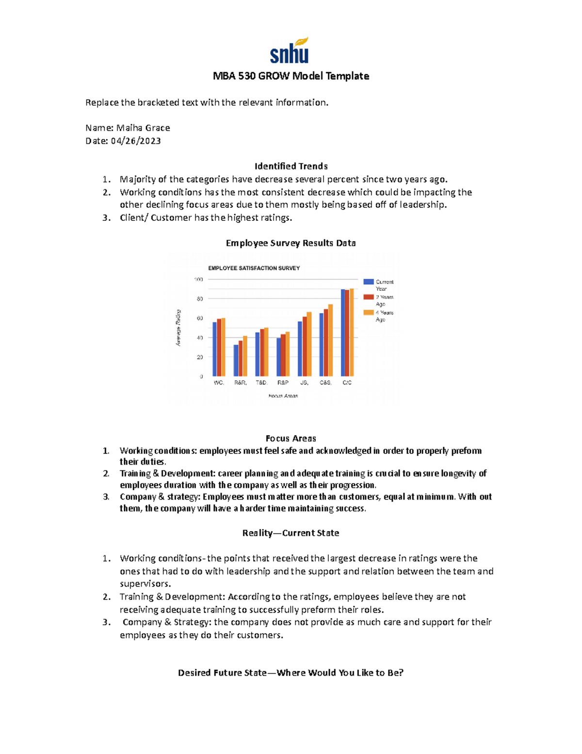 MBA 530 GROW Model Template - MBA 530 GROW Model Template Replace the ...