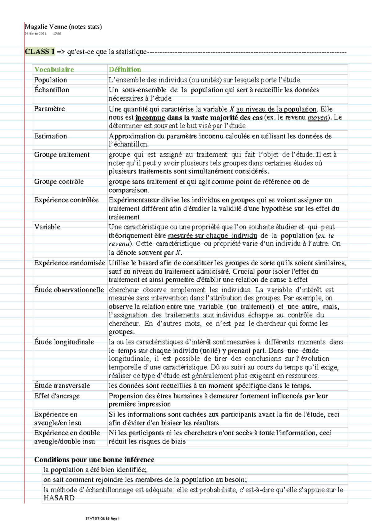 Notes-stats - MEerci de donner autant d'information que possible ...