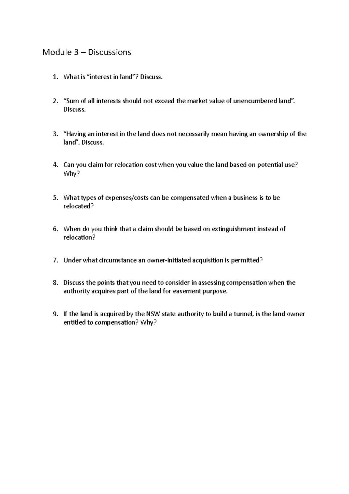 Module 3 Discussion Questions help towards exam - Module 3 ...