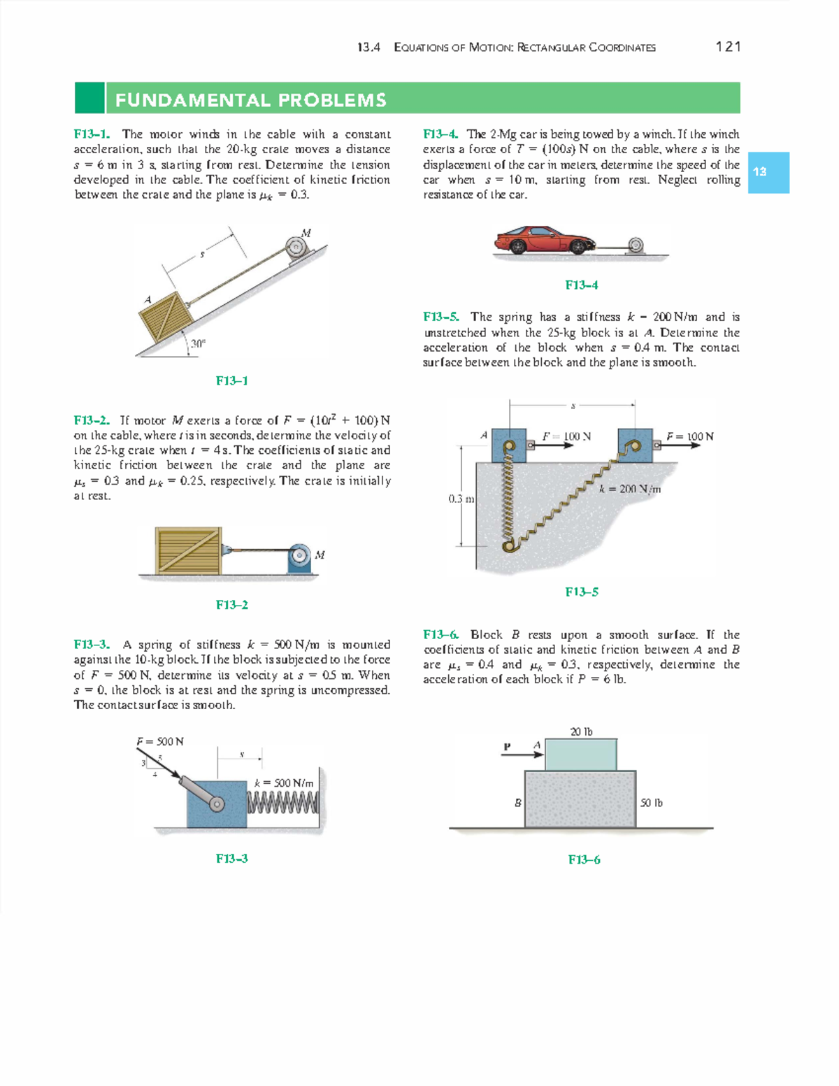 Equations OF Motion Rectangular Coordinates - 1 3 .4 EQUATIONS OF ...