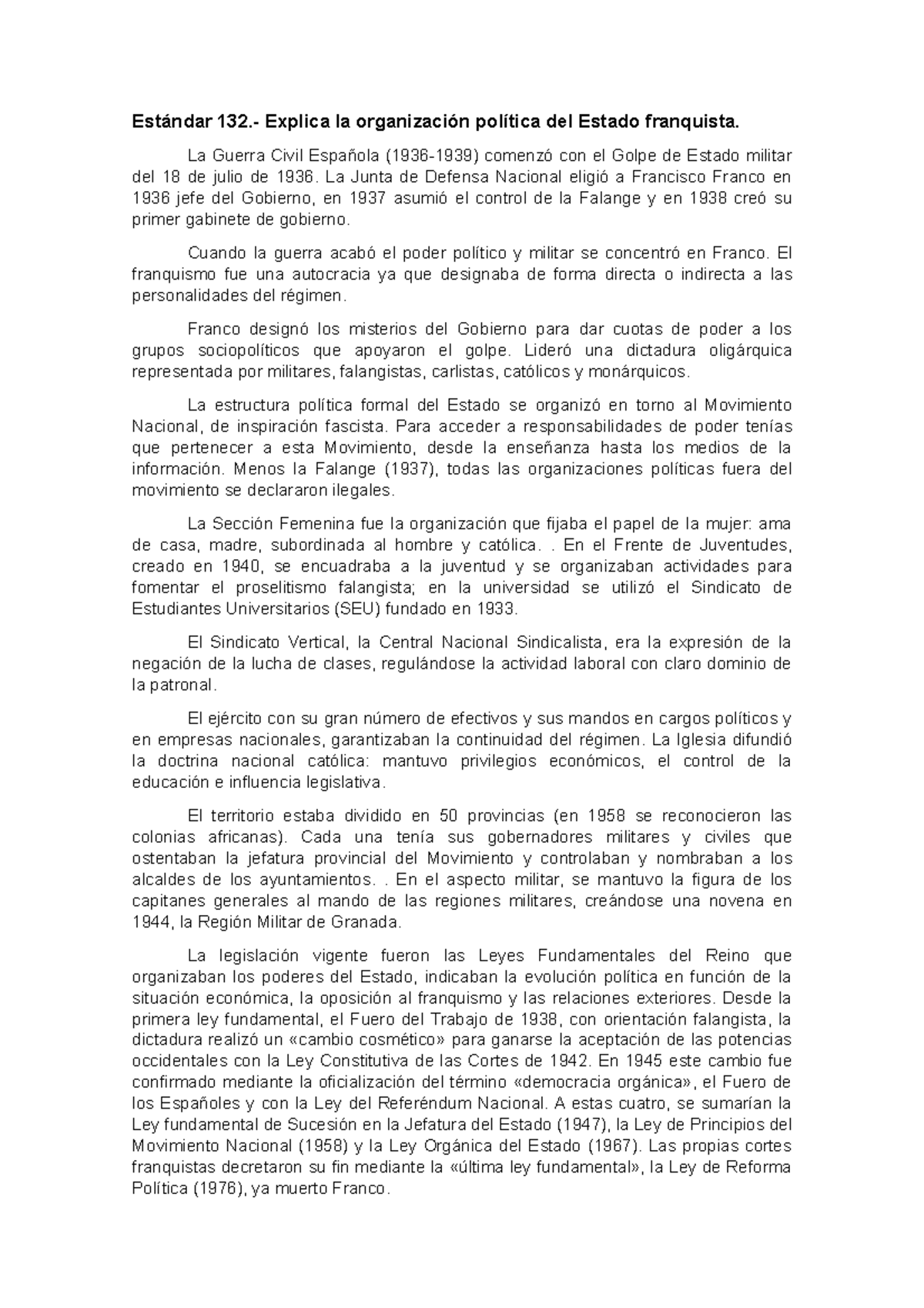 Resumen Bloque 11 Apuntes De Historia De España 2 Bachillerato