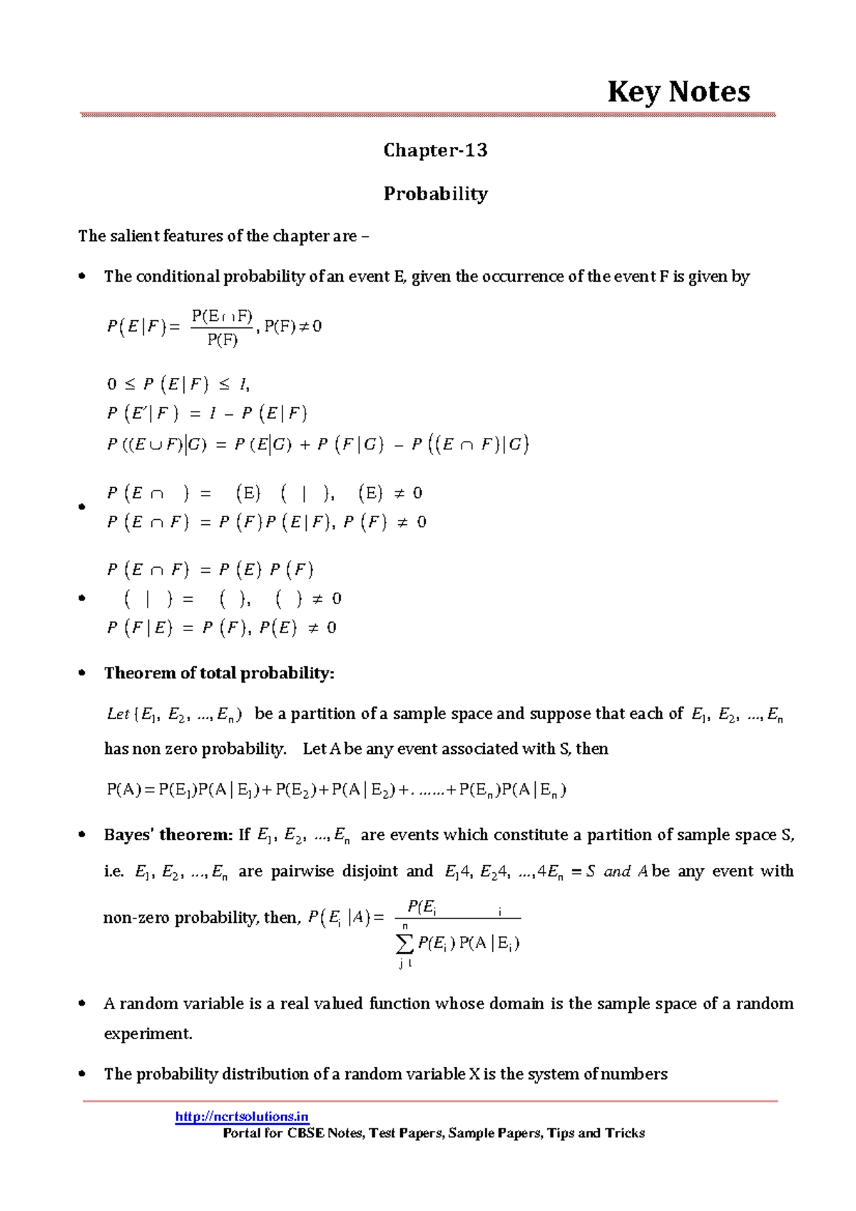 12 Maths Key Notes Ch 13 Probability Key Notes Ncrtsolutions Portal 12-maths-key-notes-ch-13-probability-key-notes-ncrtsolutions-portal