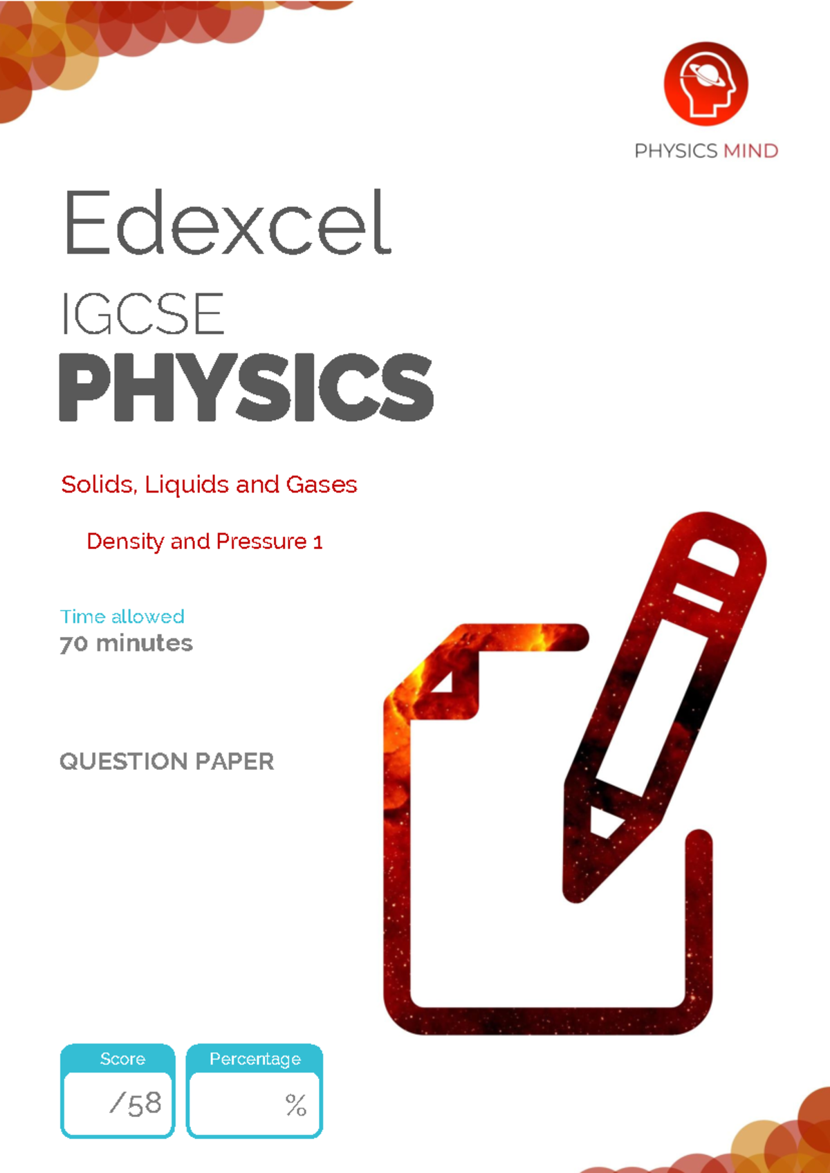 Density and Pressure 1 QP - 4 | CELL BIOLOGY | QUESTION PAPER 1 1 Score ...