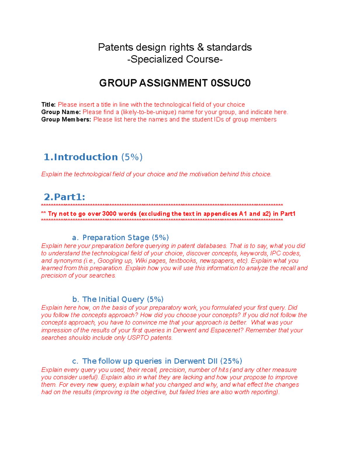 0SSUC0 2021 Assignment template - Patents design rights & standards ...