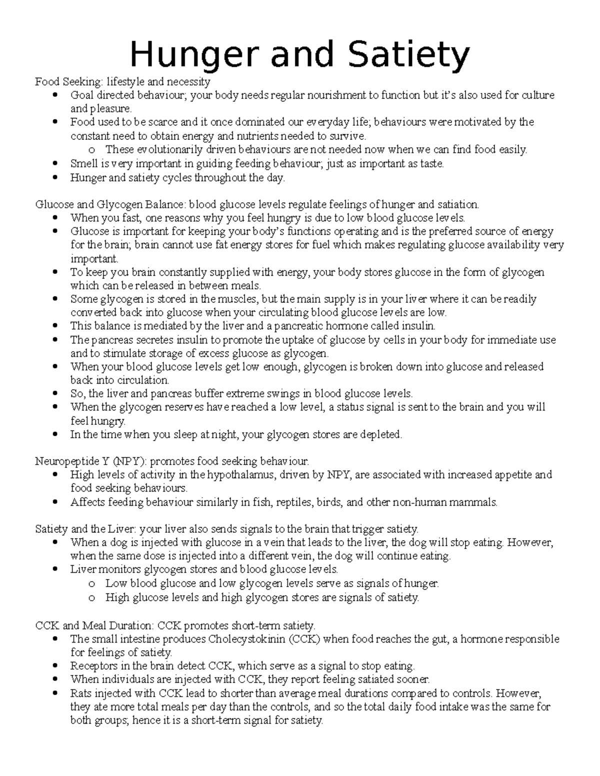 Hunger and Satiety - Warning: TT: more functions defined than expected ...