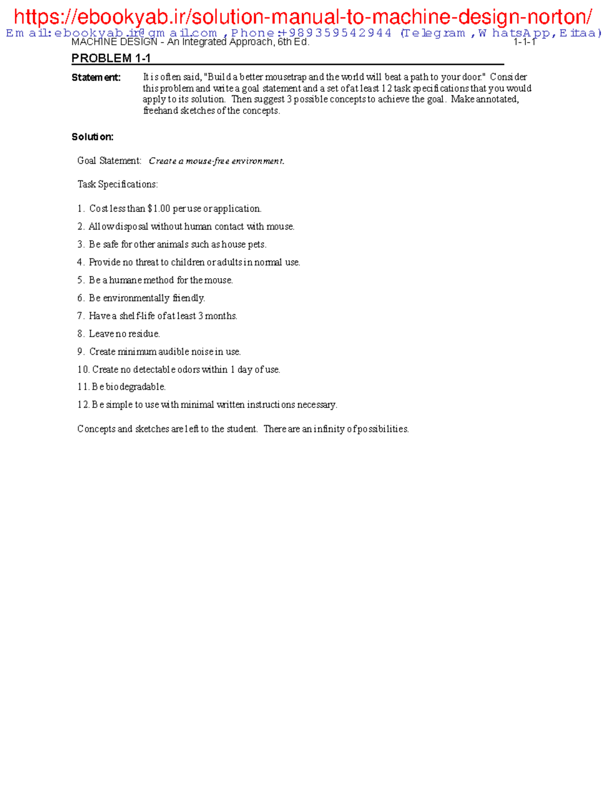 Sample for Solution Manual Machine Design 6th Edition by Robert Norton ...