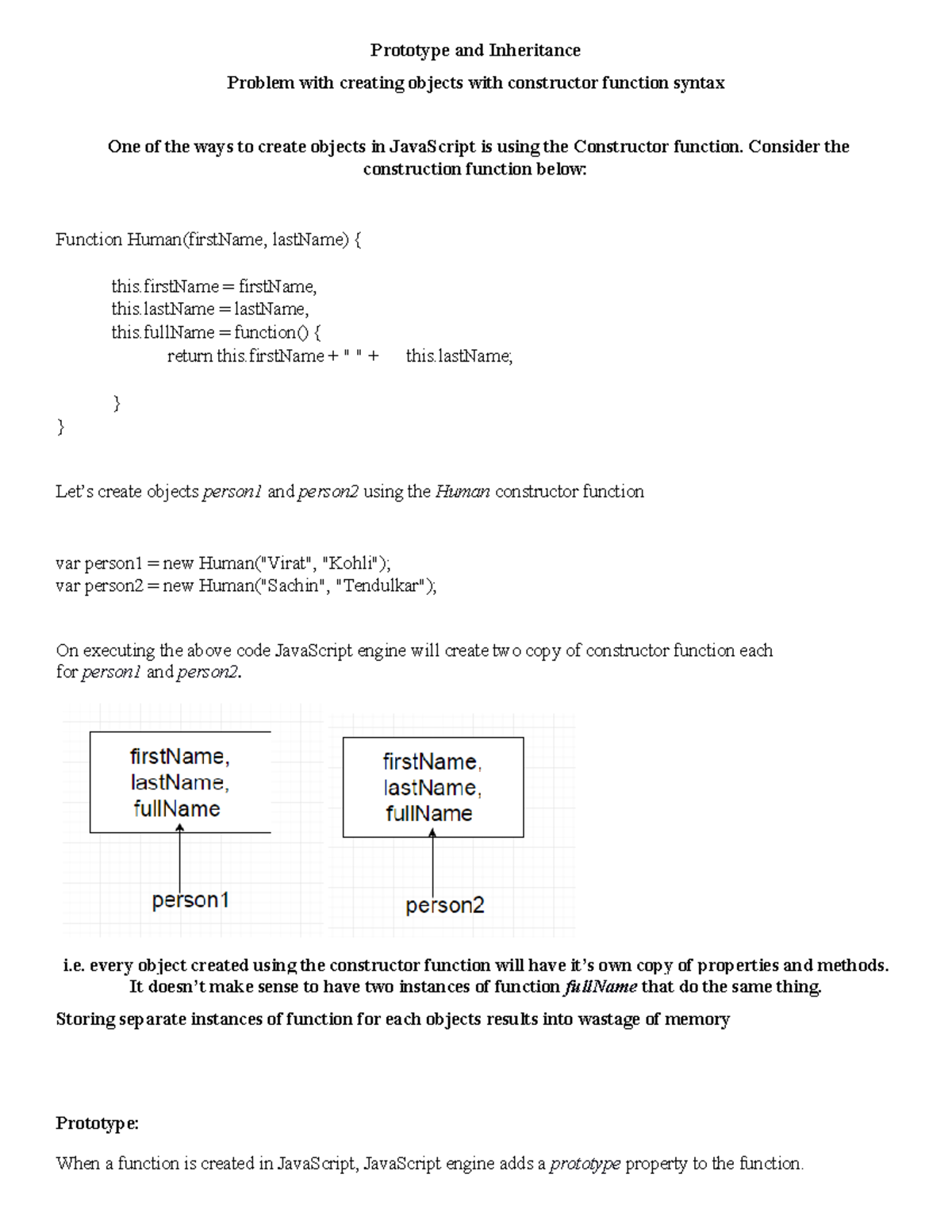 Prototype and Inheritance - Prototype and Inheritance Problem with creating objects with ...