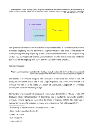 Freehold Covenants Land Law A Simplified - Alexander Jarvis Freehold ...