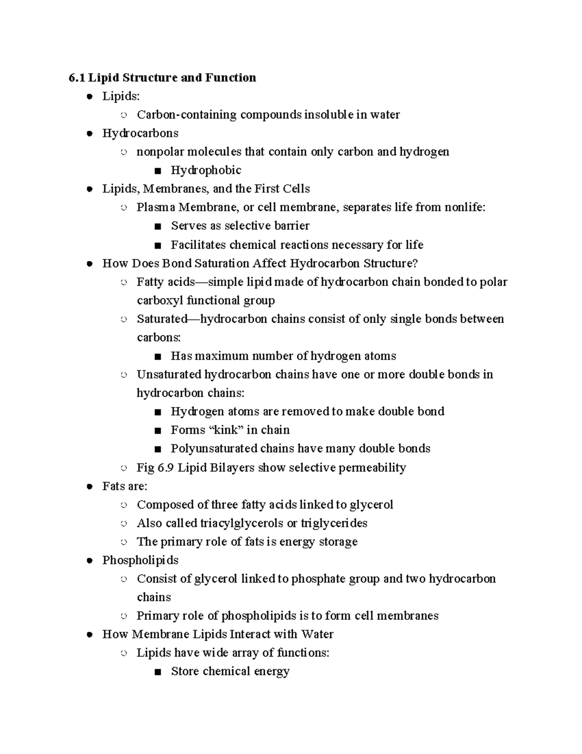 Chapter#6 - Lipid Structure and Function - 6 Lipid Structure and ...
