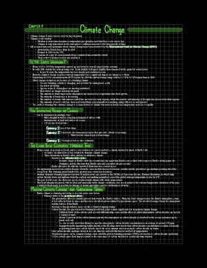 Climate change chap6 - SUST 101 - Studocu