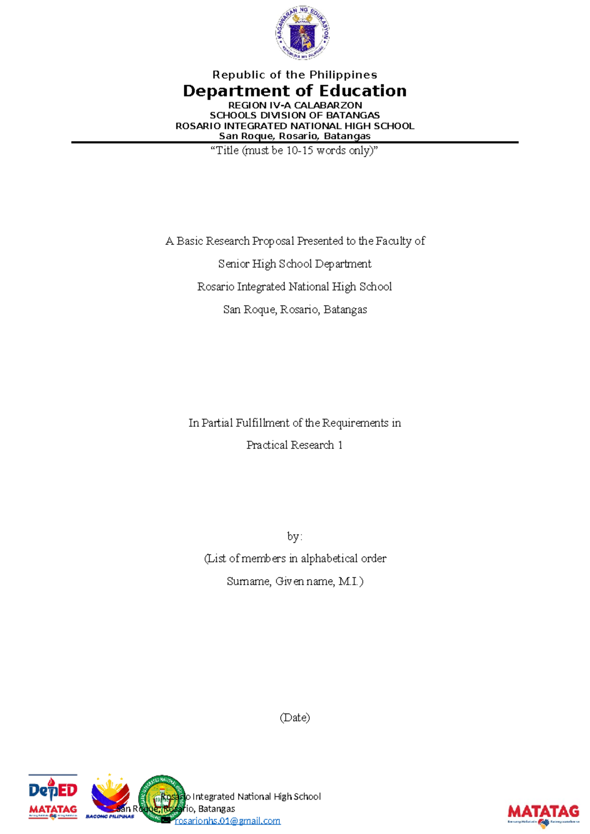 PR1-Proposal-Template - Department of Education REGION IV-A CALABARZON ...