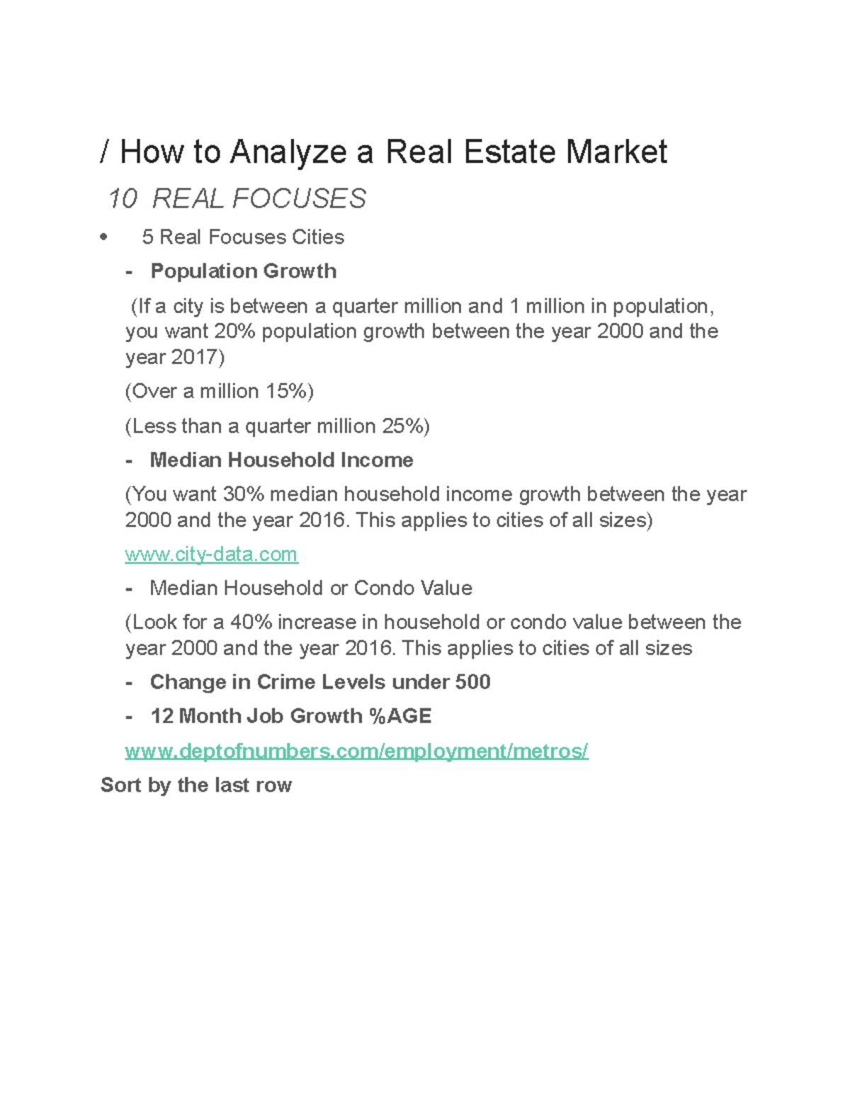 How to Analyze a Real Estate Market - Copy - / How to Analyze a Real ...