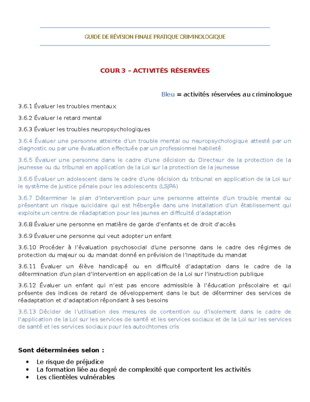 Guide de révision final pratique - GUIDE DE RÉVISION FINALE PRATIQUE ...