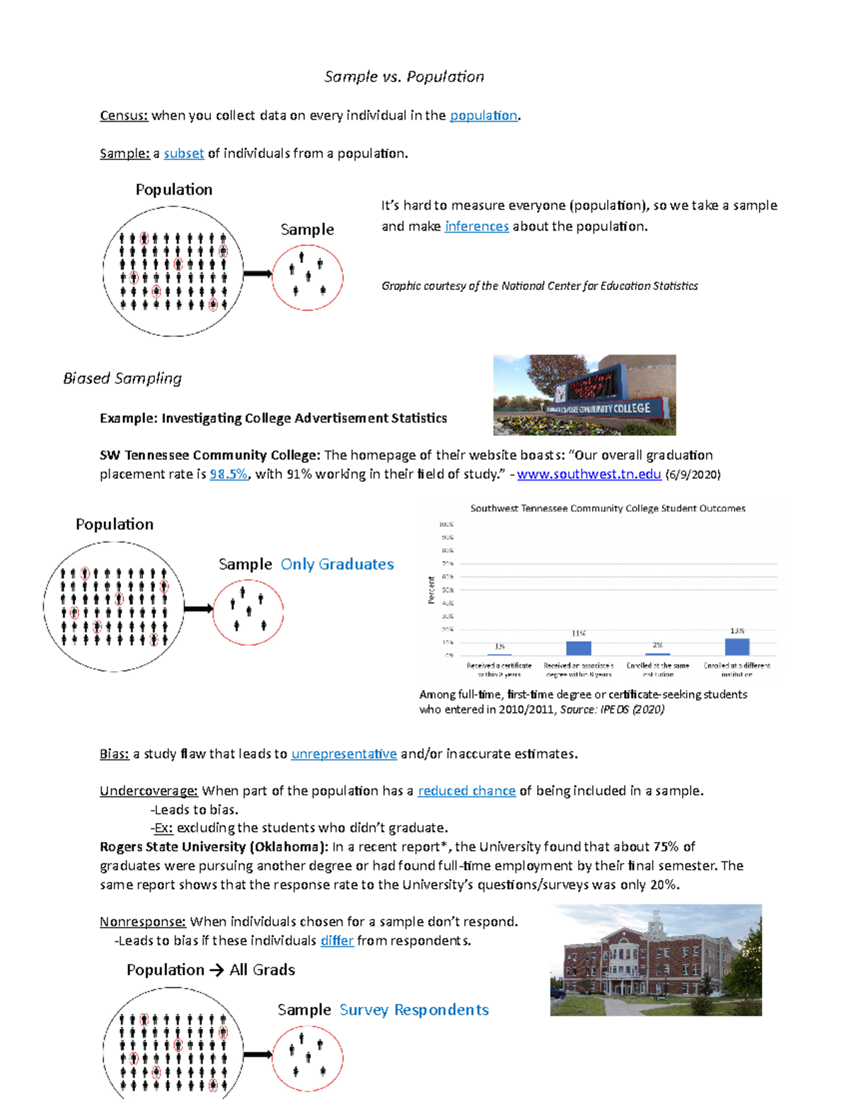 Desmos Activity for Biased Sampling and the SRS - Sample vs. Population ...