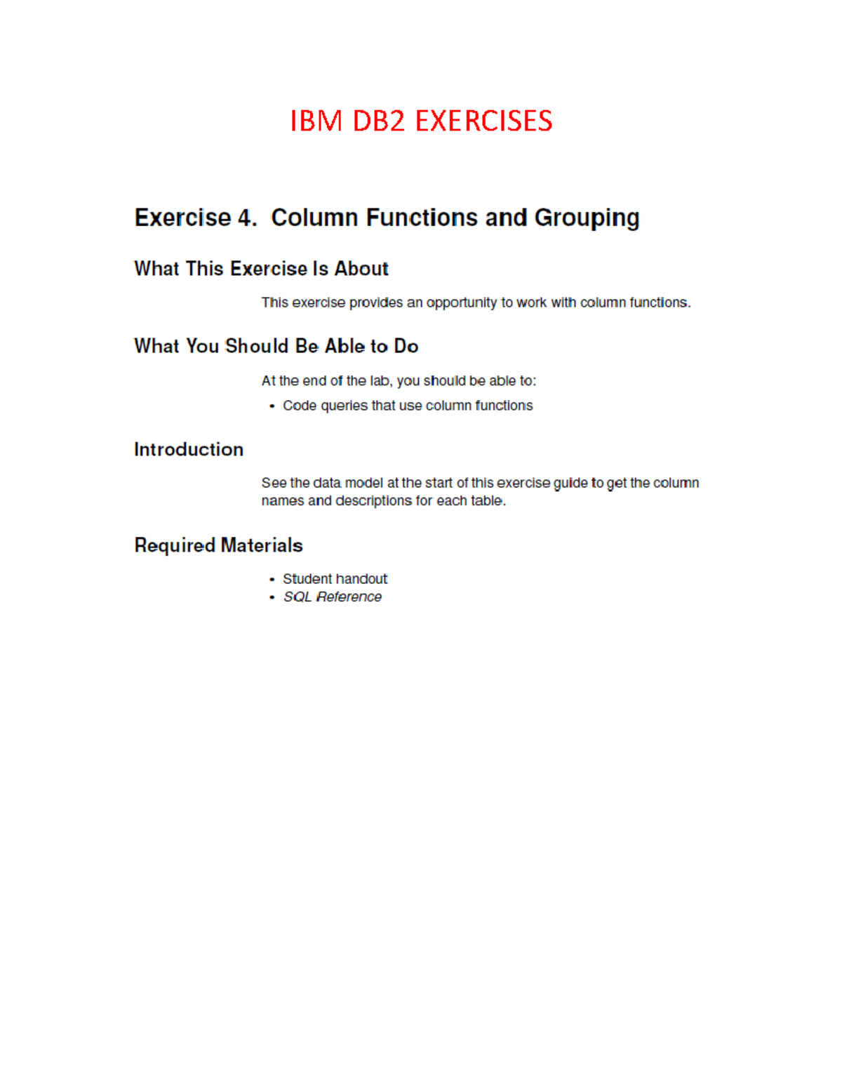 Ex3-Column Functions and Grouping - Diploma in Computer Science - UiTM - Studocu