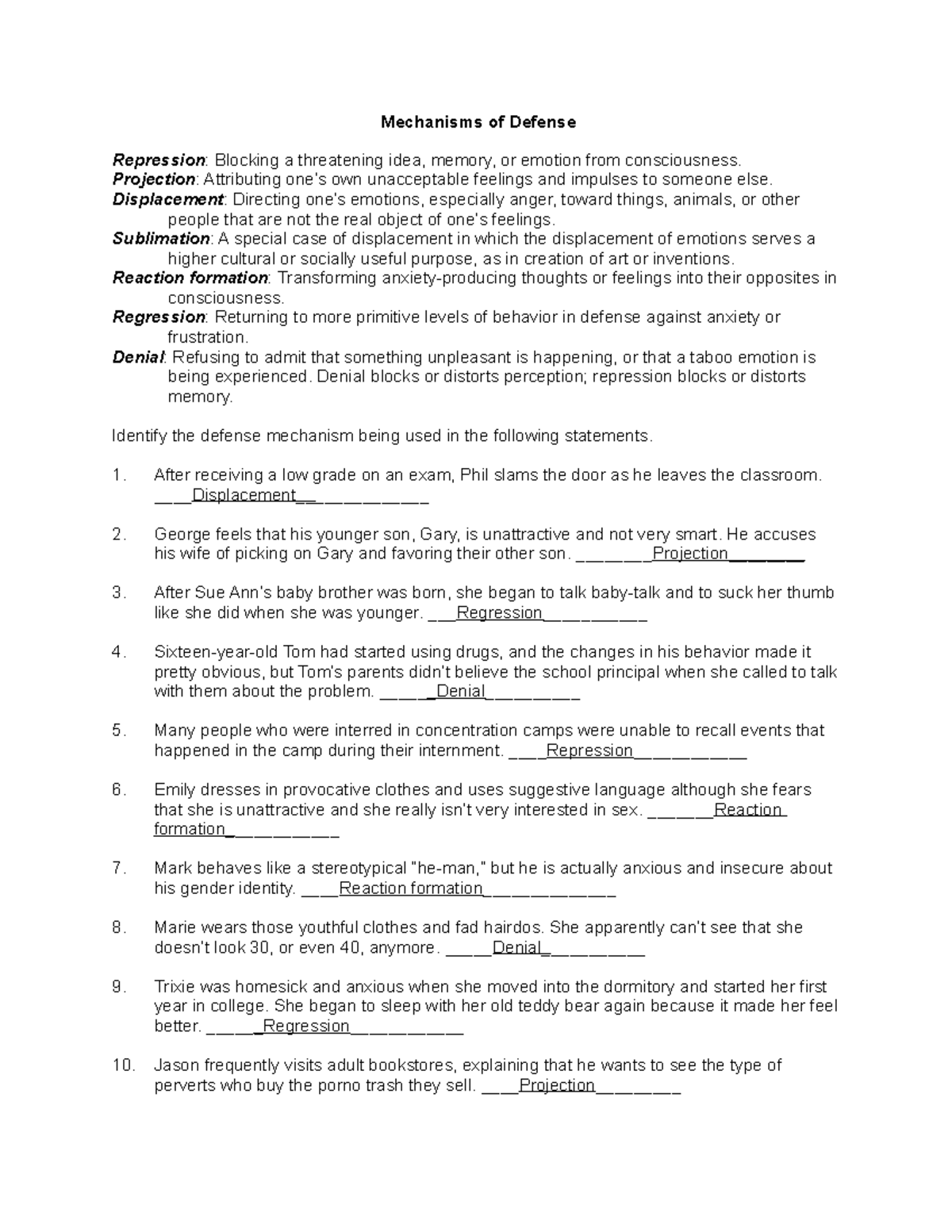 Defense Mechanisms and Three Faces of Psychology - Mechanisms of ...