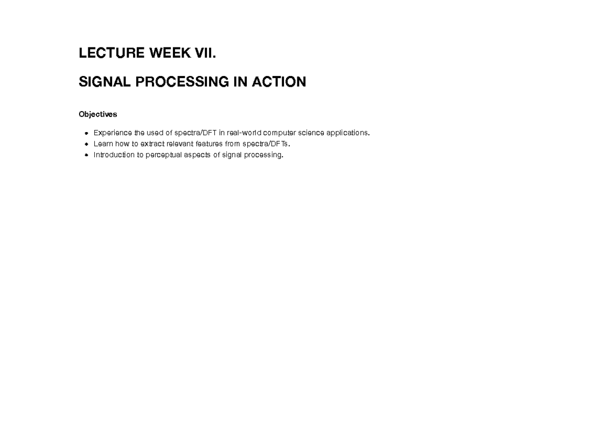 Lecture VII exercises and assignments Music finger print option A - Jupyter Notebook - LECTURE ...