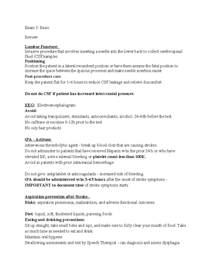 Exam 3 questions - Summary Basic Adult Health Care - Respiratory: The ...