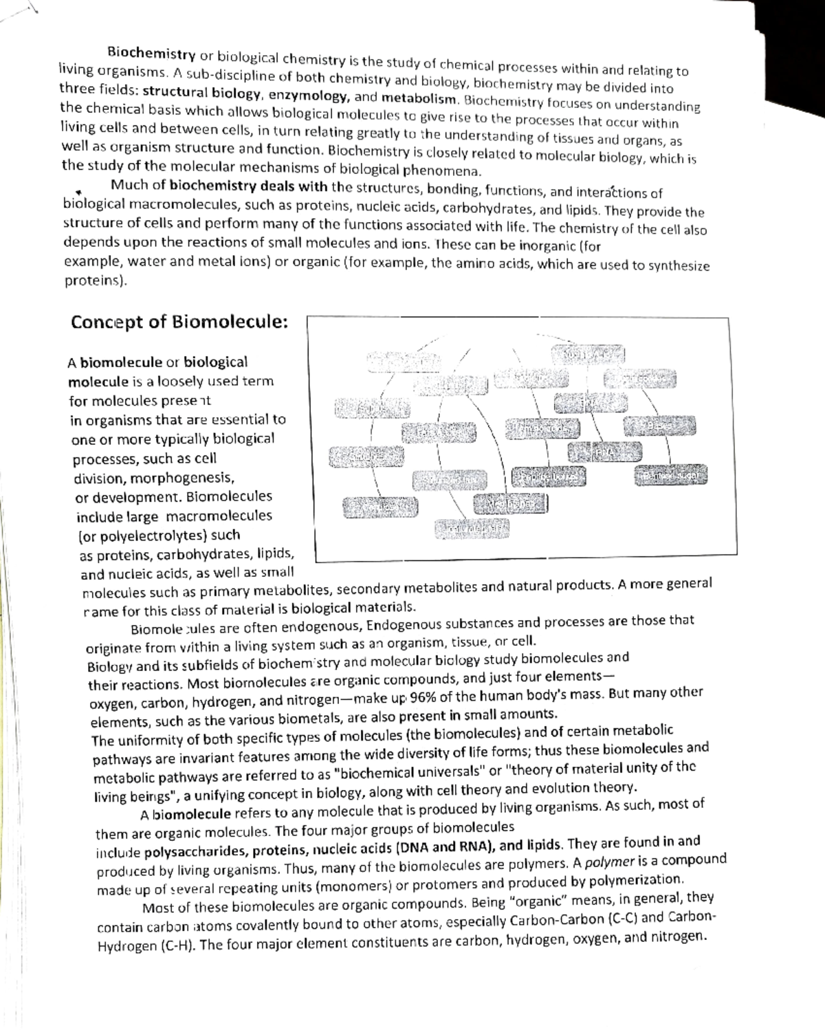 Adobe Scan 07-Aug-2023 - Biochemistry or biological chemistry is the ...