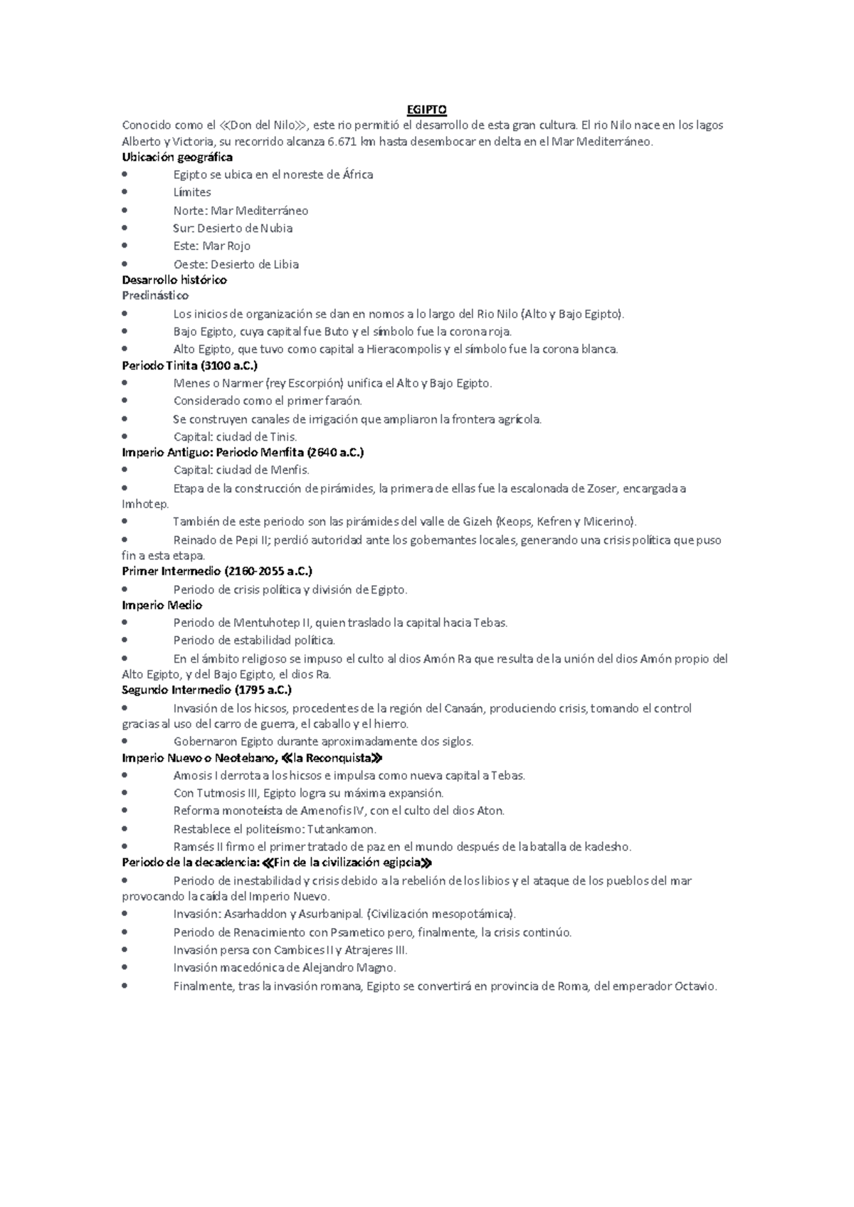 Egipto imprimir - es todo - EGIPTO Conocido como el ≪Don del Nilo≫ ...