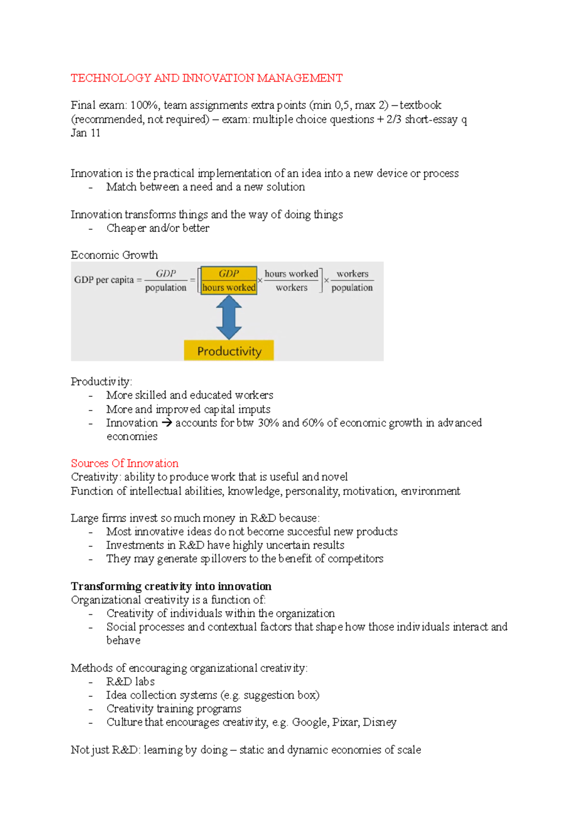 Tech and Innovation part 1 - TECHNOLOGY AND INNOVATION MANAGEMENT Final ...
