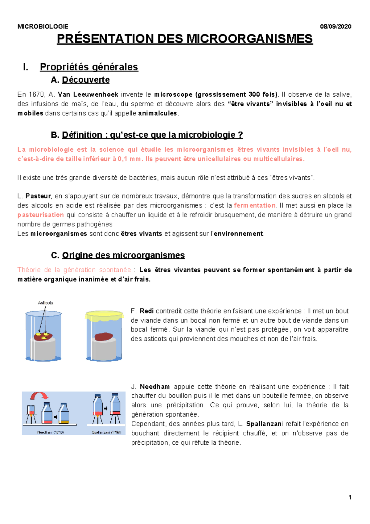 Présentation des microorganismes L2 BCP - S3 - PRÉSENTATION DES MICROORGANISMES I. Propriétés ...