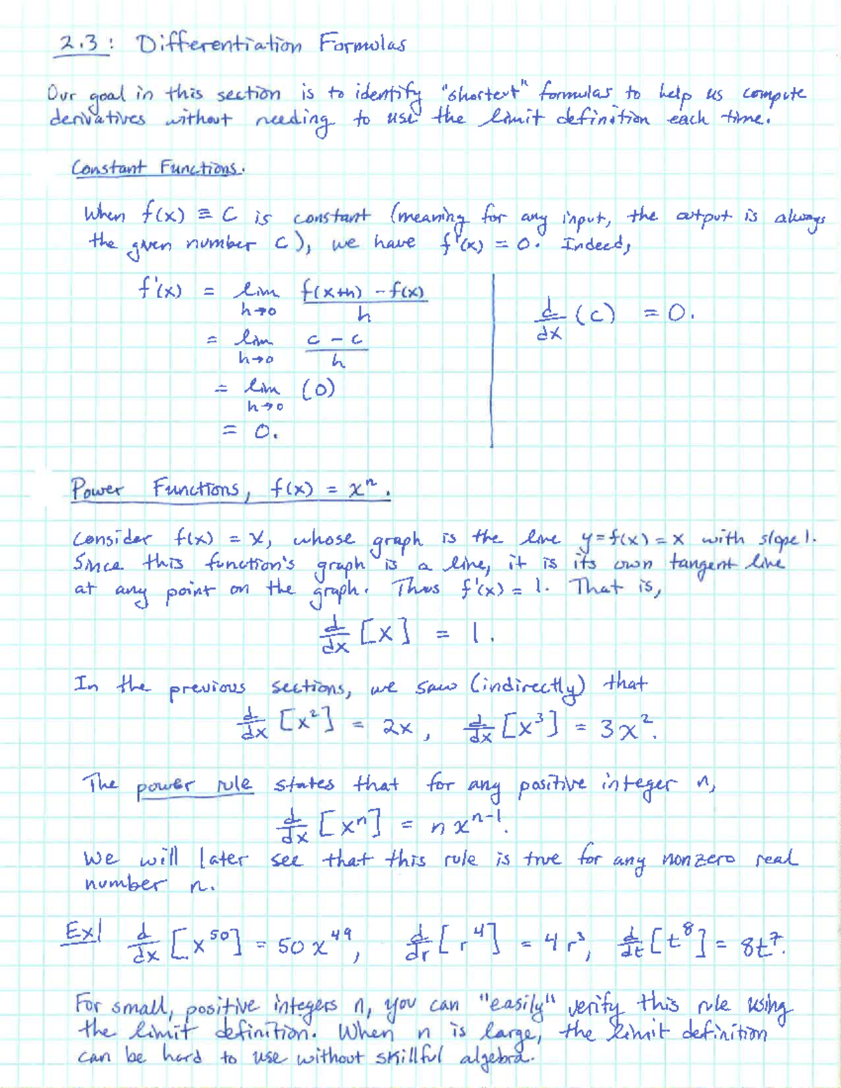 (08) 2.3 - Differentiation Formulas - MATH 170 - Studocu
