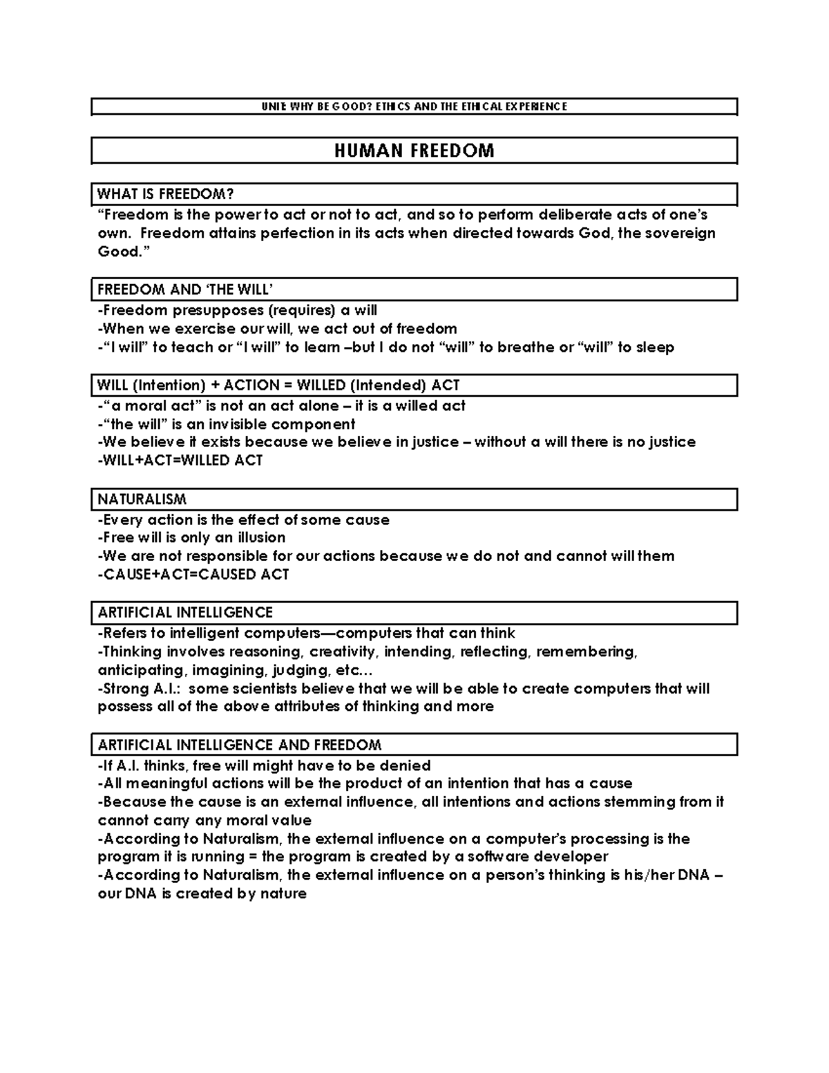 Human Freedom - Assignment on philosophy - HUMAN FREEDOM WHAT IS ...