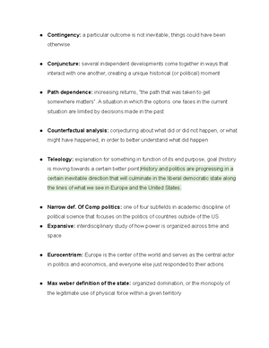 Poli Sci Essay #2 - Grade: A - Comparative politics- one of four ...