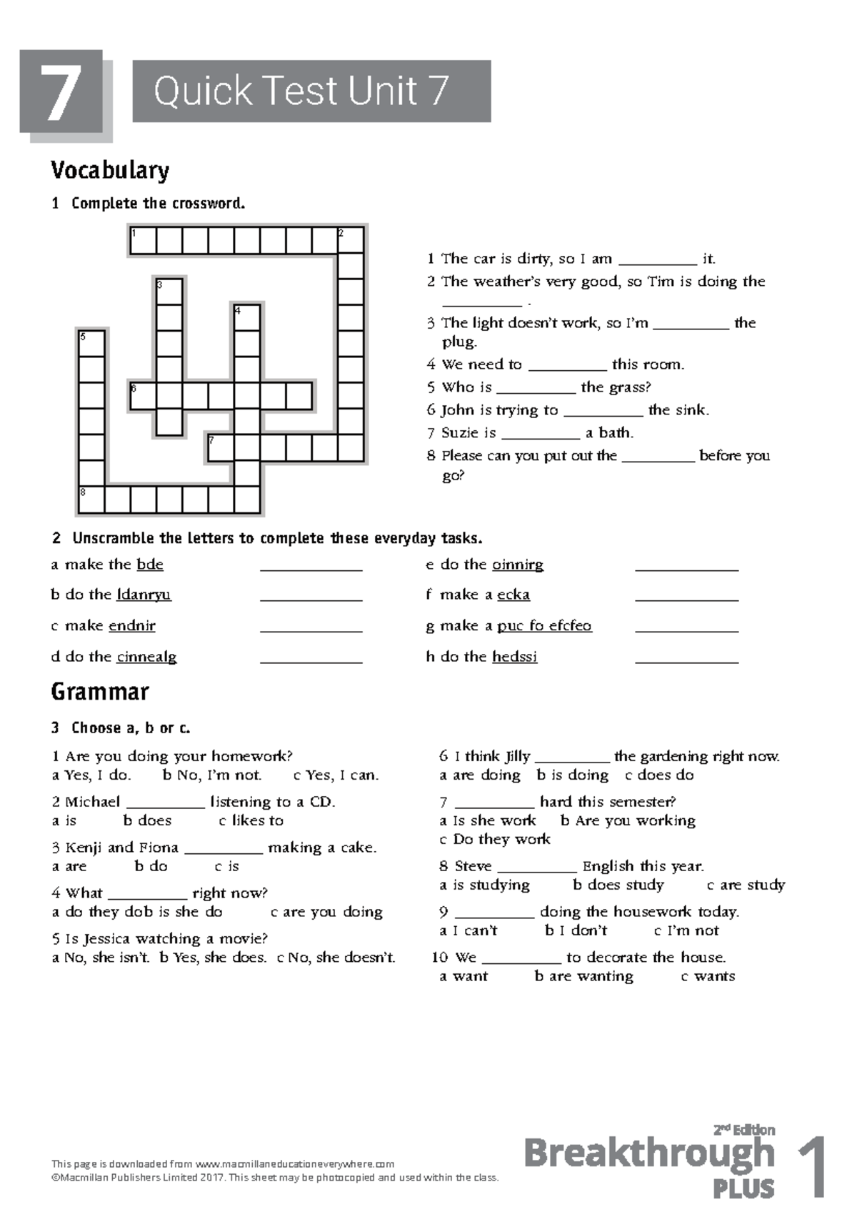 BTP1 Quick Test U7 - estudien - Quick Test Unit 7 7 This page is ...