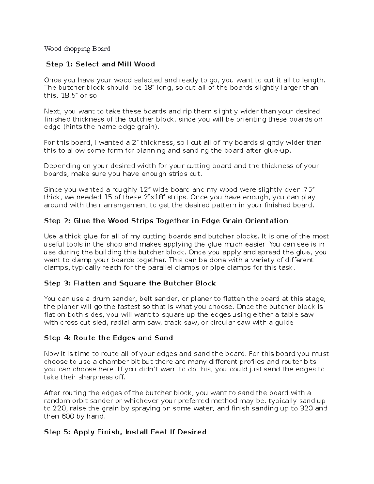 Wood chopping Board ( Sheena & Angela ) - Wood chopping Board Step 1 ...