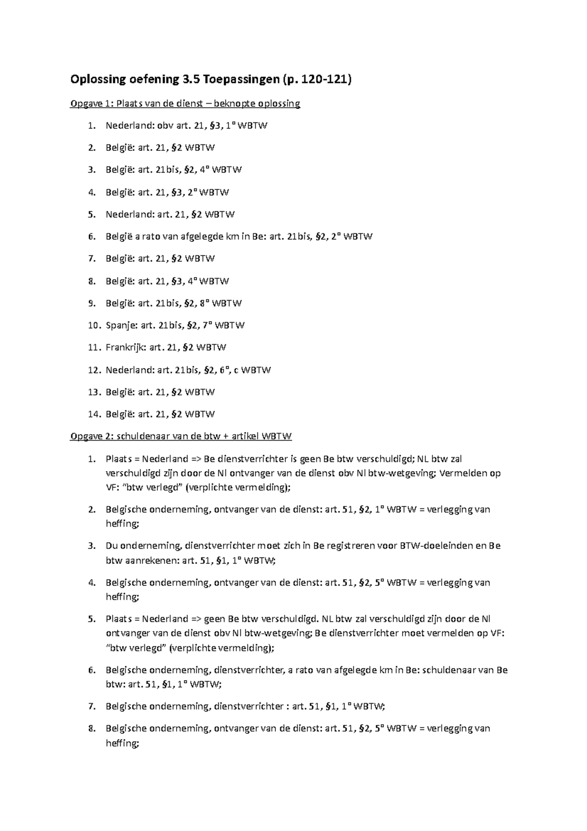 Oplossing oefening 3 - oef - Oplossing oefening 3 Toepassingen (p. 120 ...