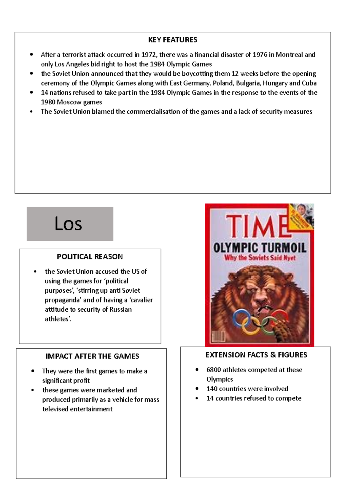 Los angeles worksheet - description of political exploitation of ...