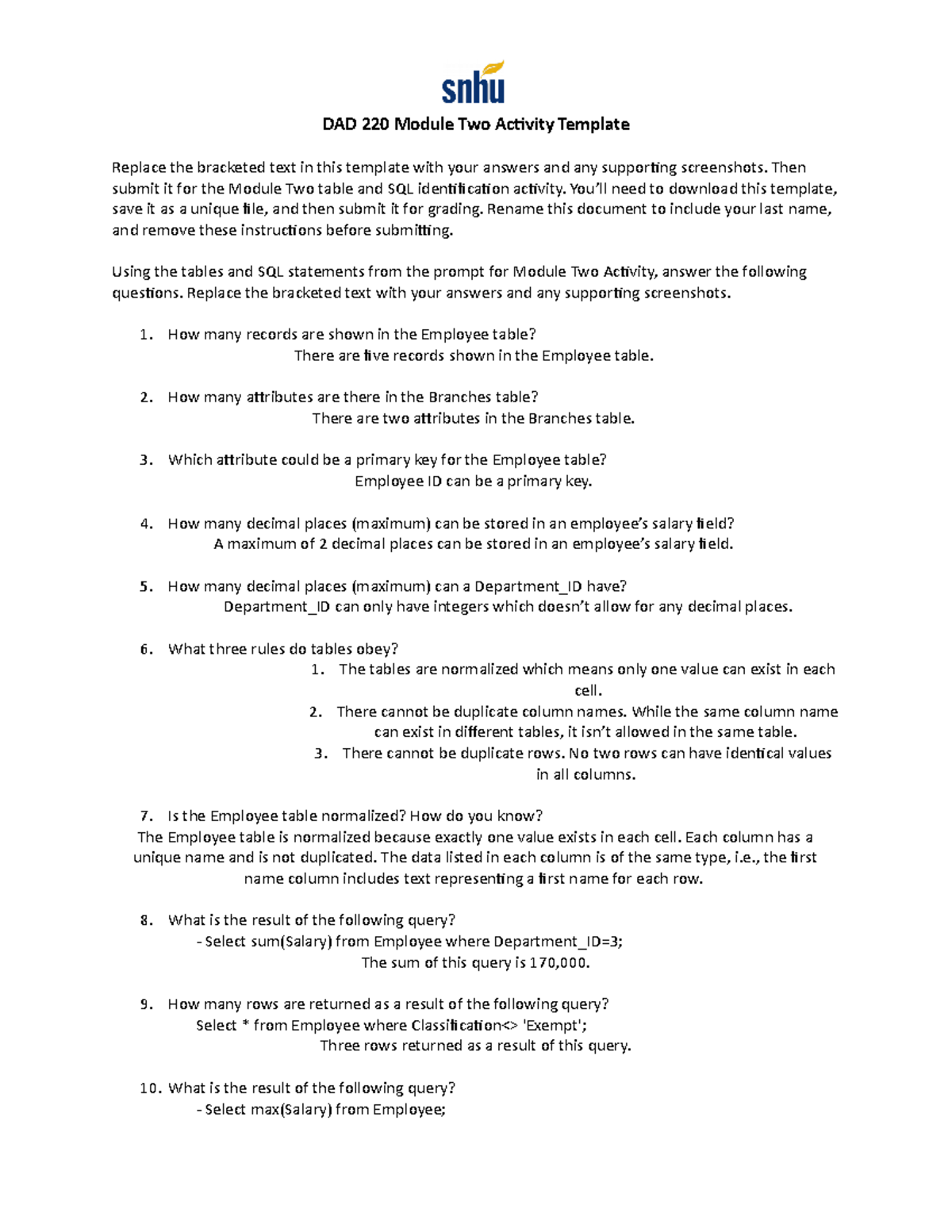DAD 220 Module Two Activity Template - DAD 220 Module Two Activity ...