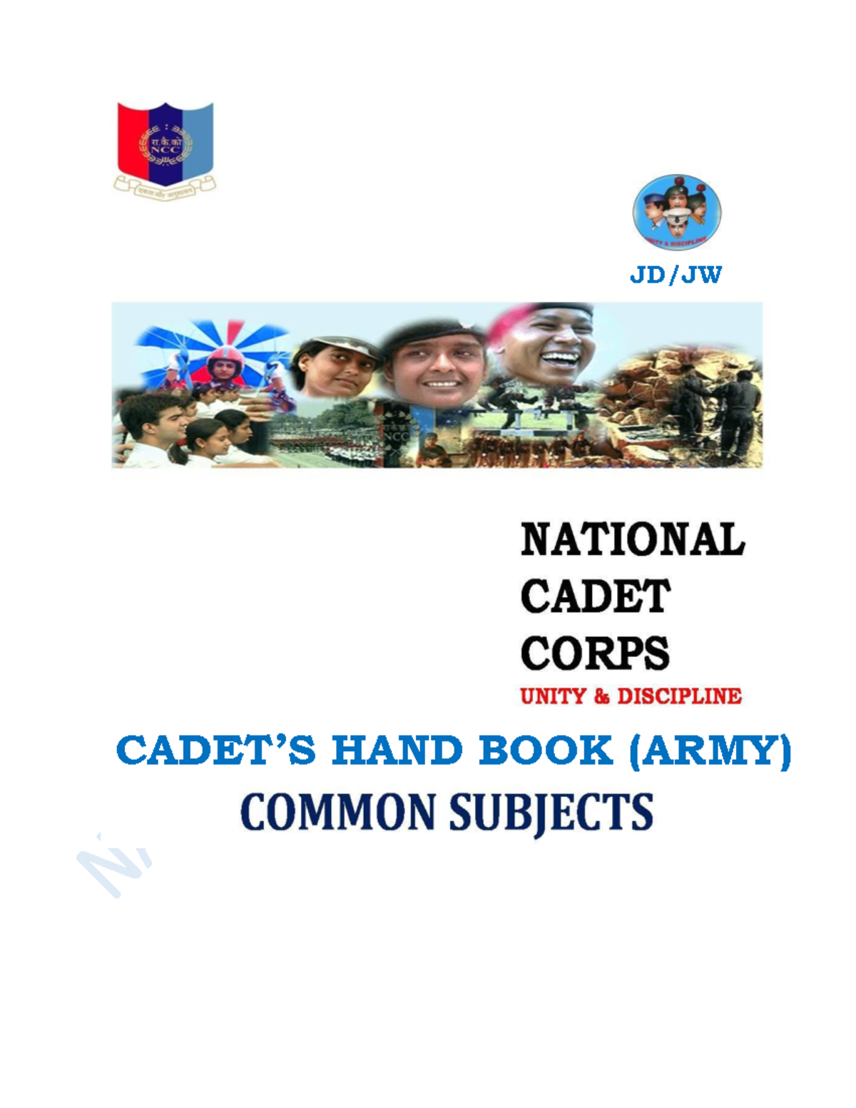Jd jw common subject precis 15 oct 2019 - CADET’S HAND BOOK (ARMY) JD ...