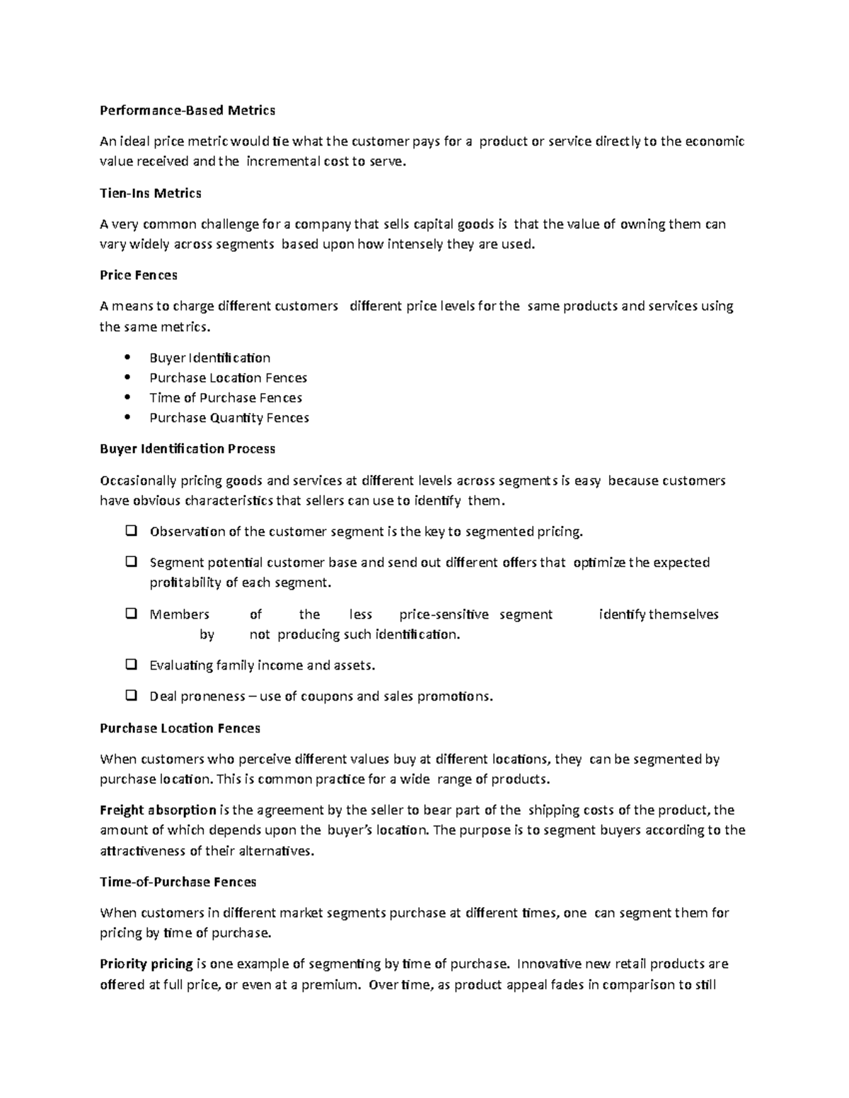 Performance-Based Metrics - Tien-Ins Metrics A very common challenge ...