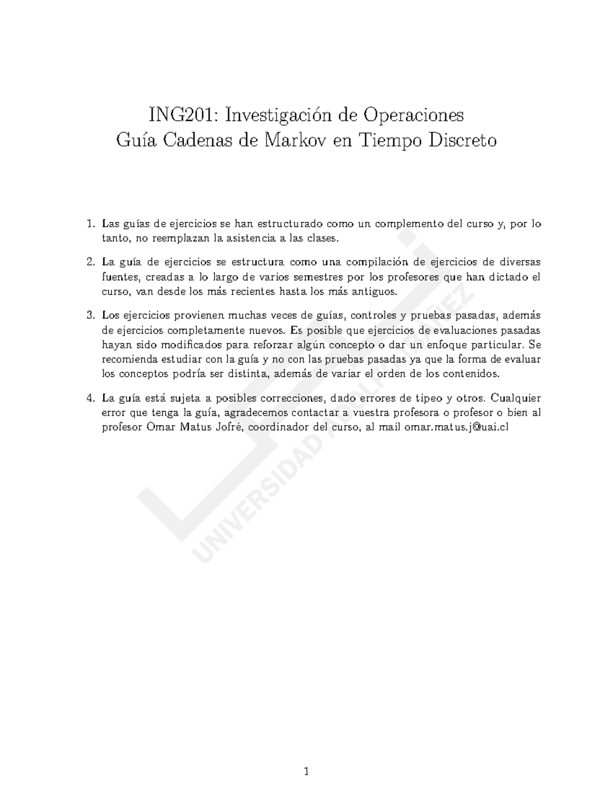 Guía CMTD con respuestas - ING201: Investigación de Operaciones Guía ...