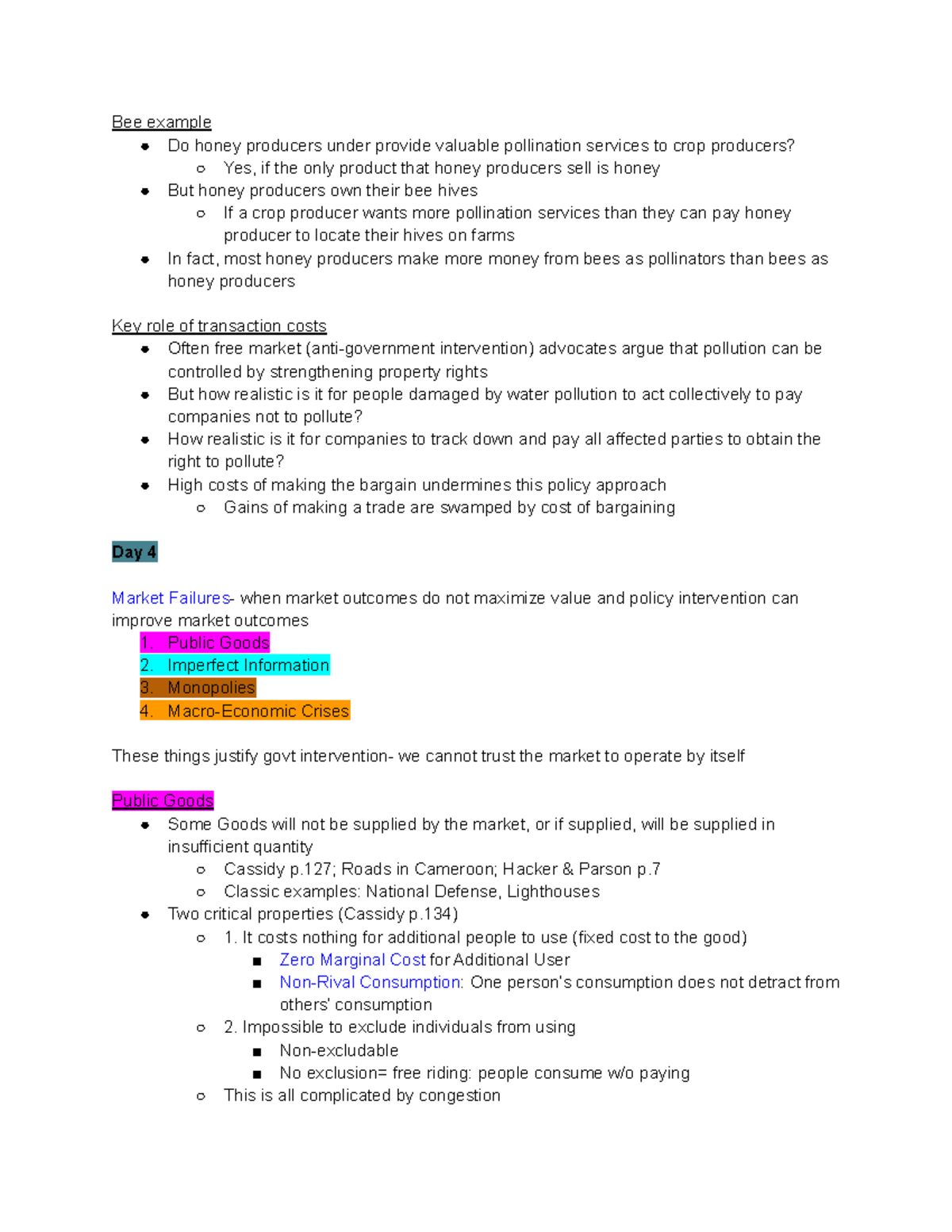 PBPL 001 Lecture Notes Part 3/3 - Bee example Do honey producers under ... PBPL 001 Lecture Notes Part 3/3 - Bee example Do honey producers under ...