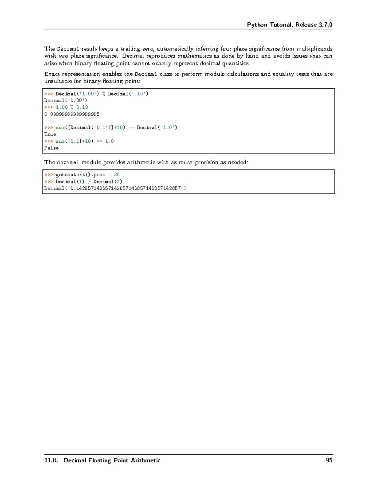 Python Notes-24 - NOTES - The Decimal result keeps a trailing zero ...