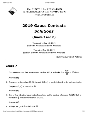 2023 Gauss Solution - math - 2023 Gauss Contests Solutions (Grade 7 and ...