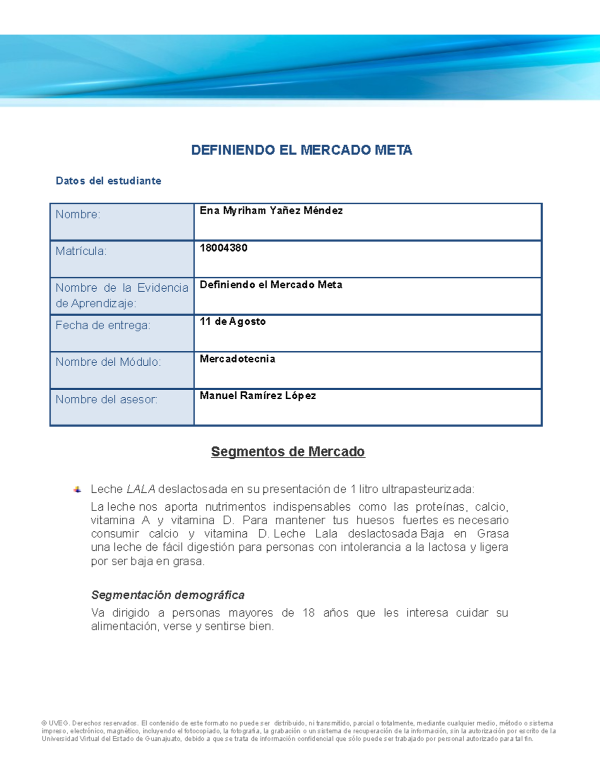 Yañez Ena mercado meta es como encontrarlo - DEFINIENDO EL MERCADO META ...