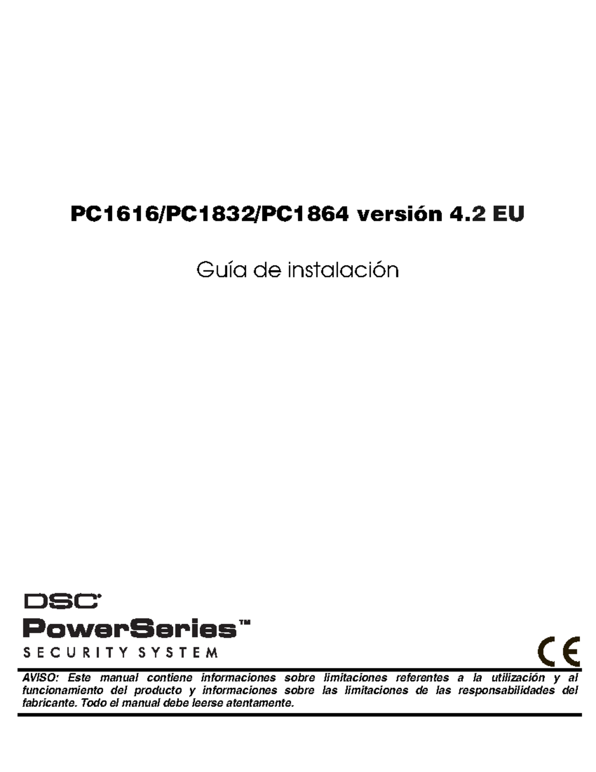 PC1616-PC1832-PC1864 V4-2 - PC1616/PC1832/PC1864 versión 4 EU Guía de ...