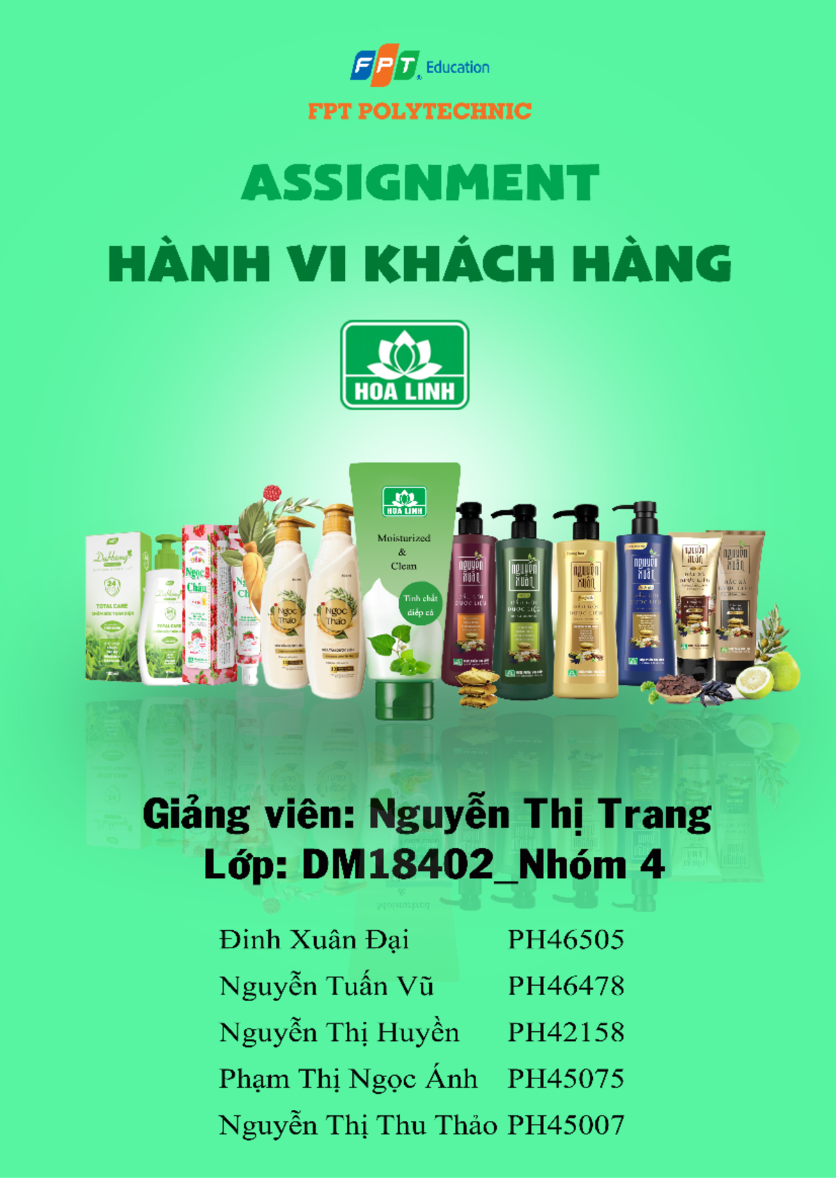 ASM DOM106 NHÓM 4 - ASM THAM KHẢO - MỤC LỤC CHƯƠNG I. MÔ TẢ NÀNH HÀNG SẢN PHẨM - Studocu