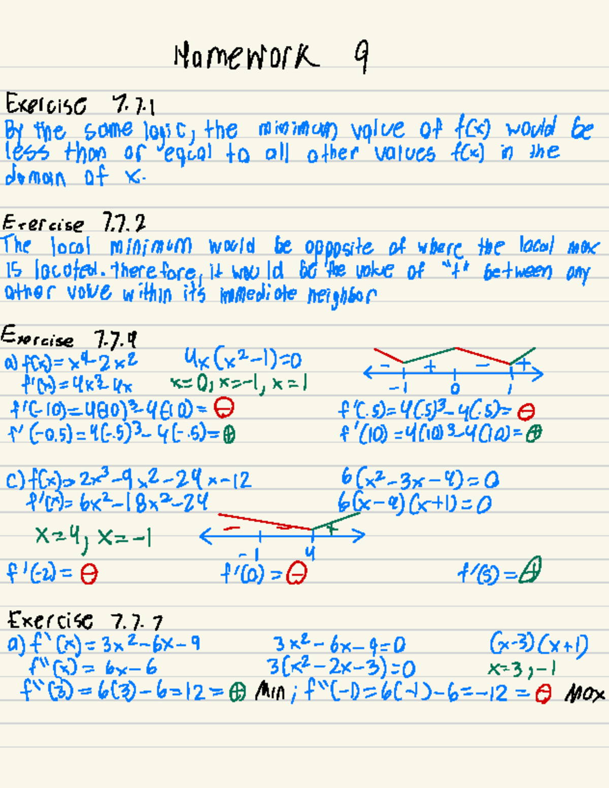 Homework 9 - Homework & Exercise 7. 7. 1 By the some logic , the ...