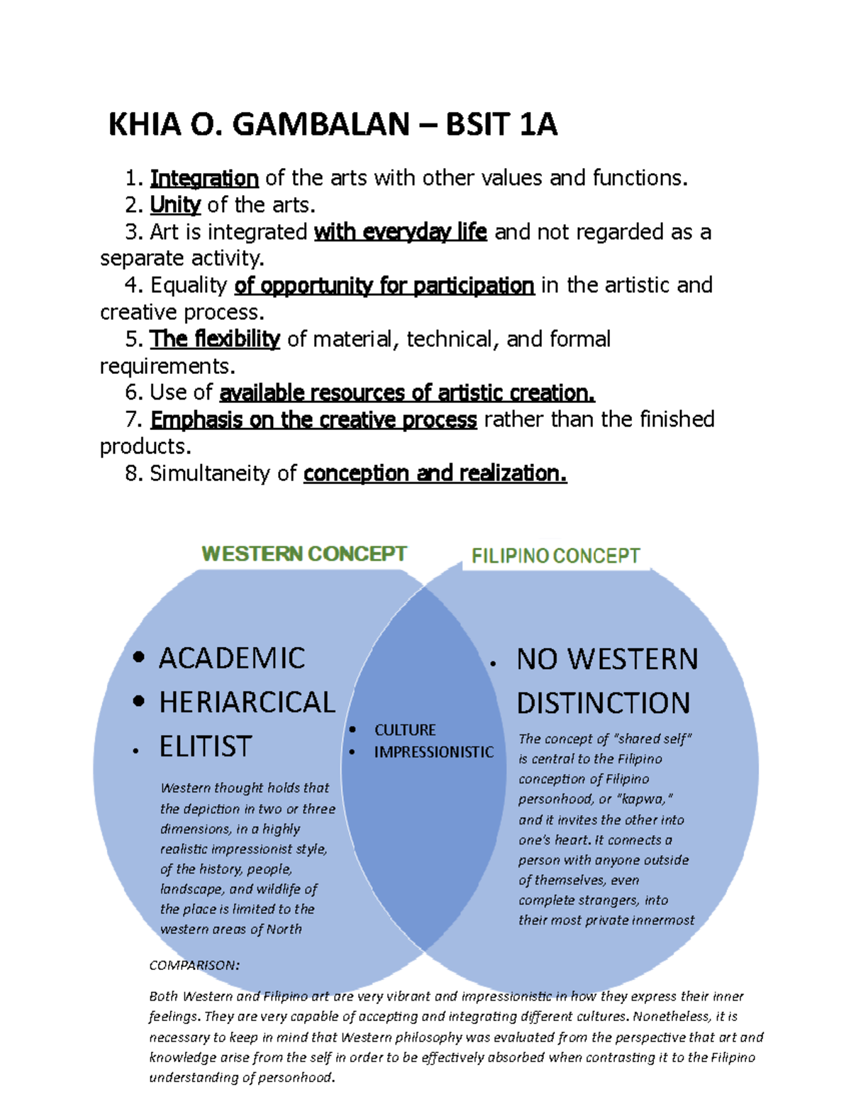 Gambalan Seatwork - asda - KHIA O. GAMBALAN – BSIT 1A Integration of ...