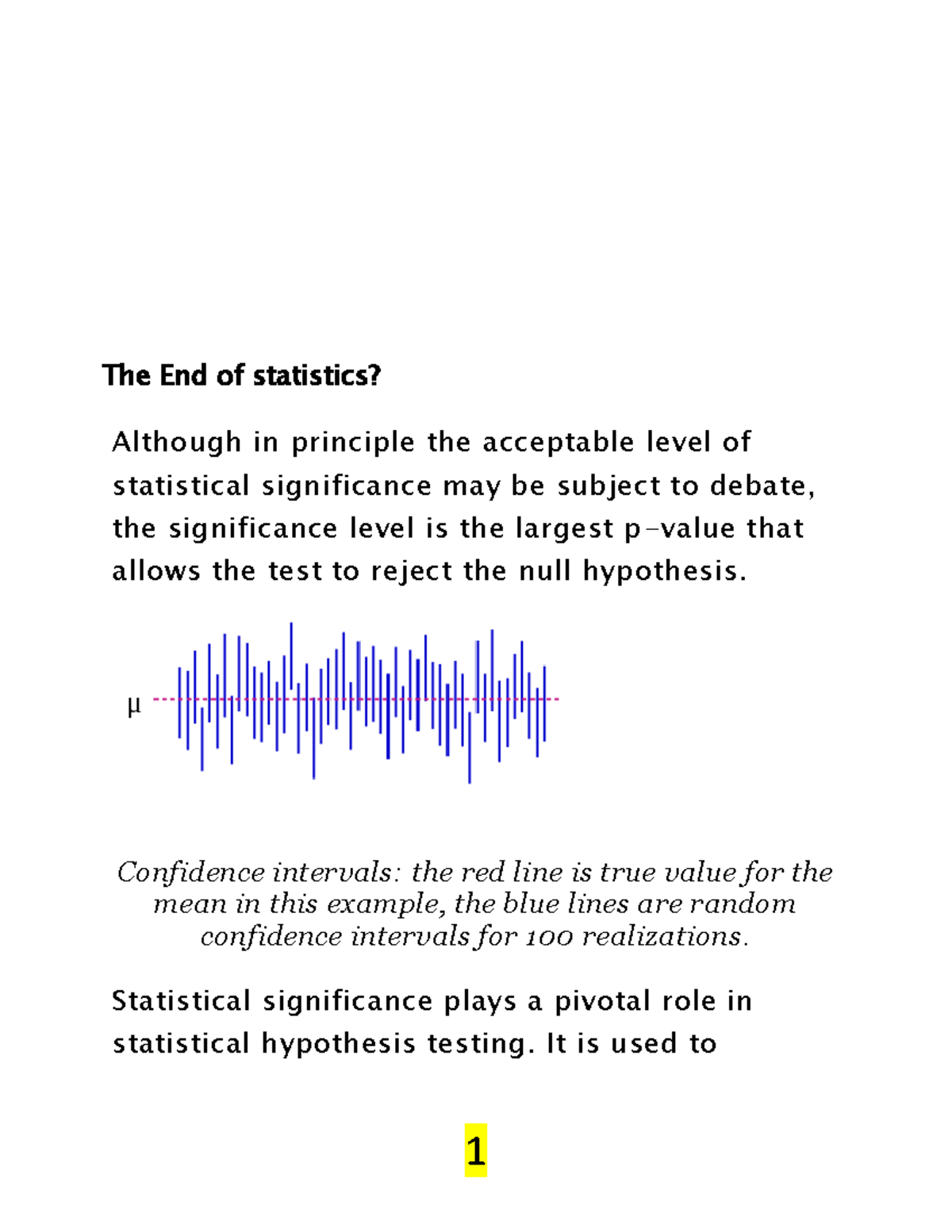 The End of statistics - Just another notes. - The End of statistics ...