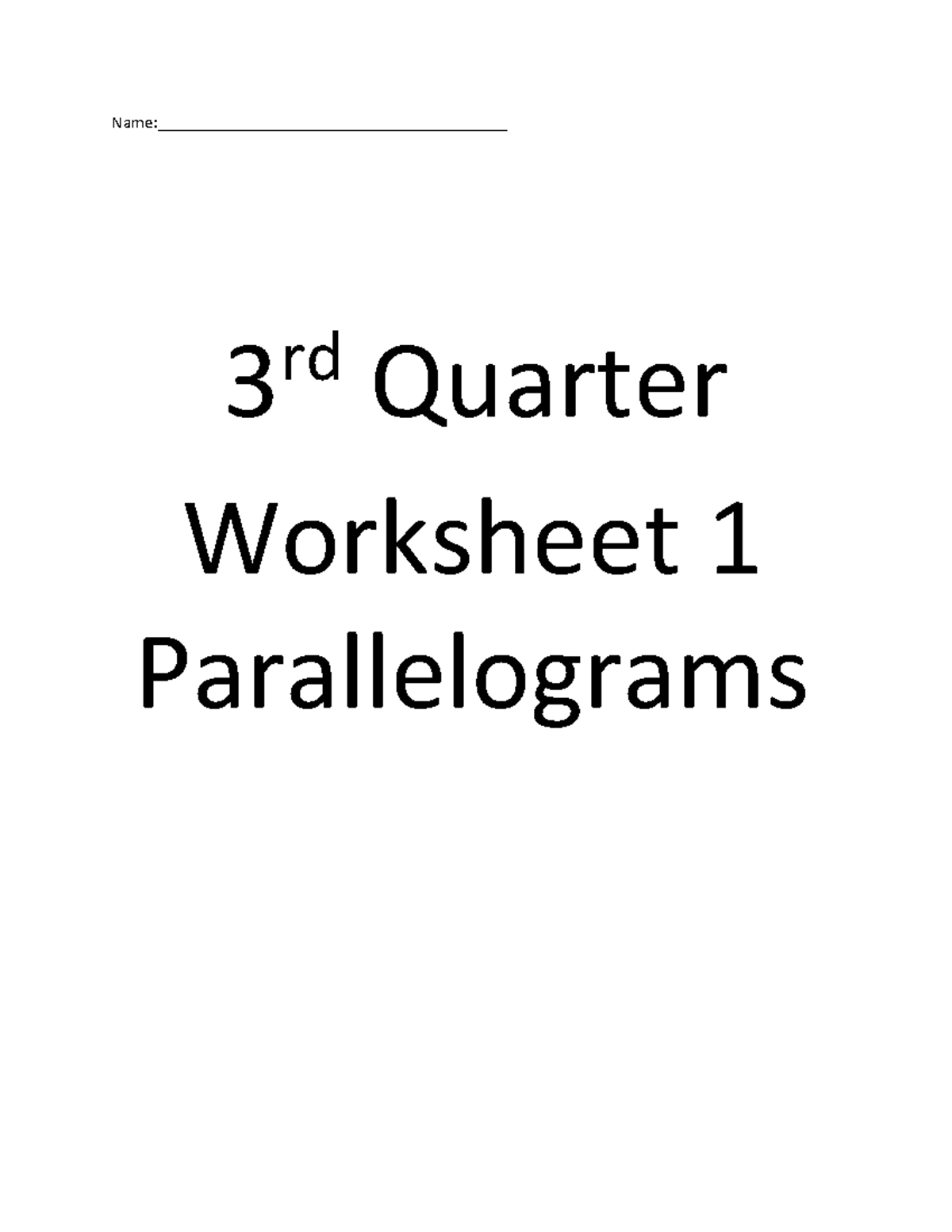 Characteristics Of Parallelograms Worksheet 1 Name characteristics-of-parallelograms-worksheet-1-name