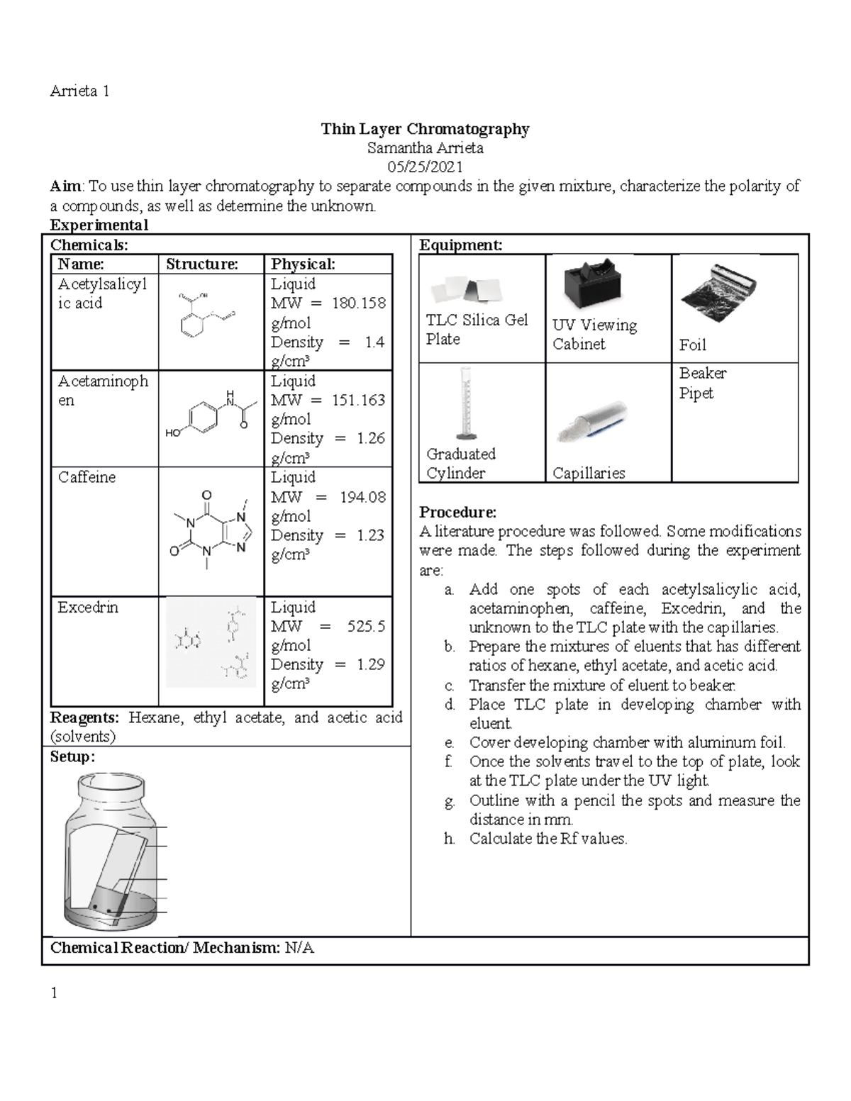 Thin Layer Chromatography Organic Chemistry at Juan Nuzzo blog